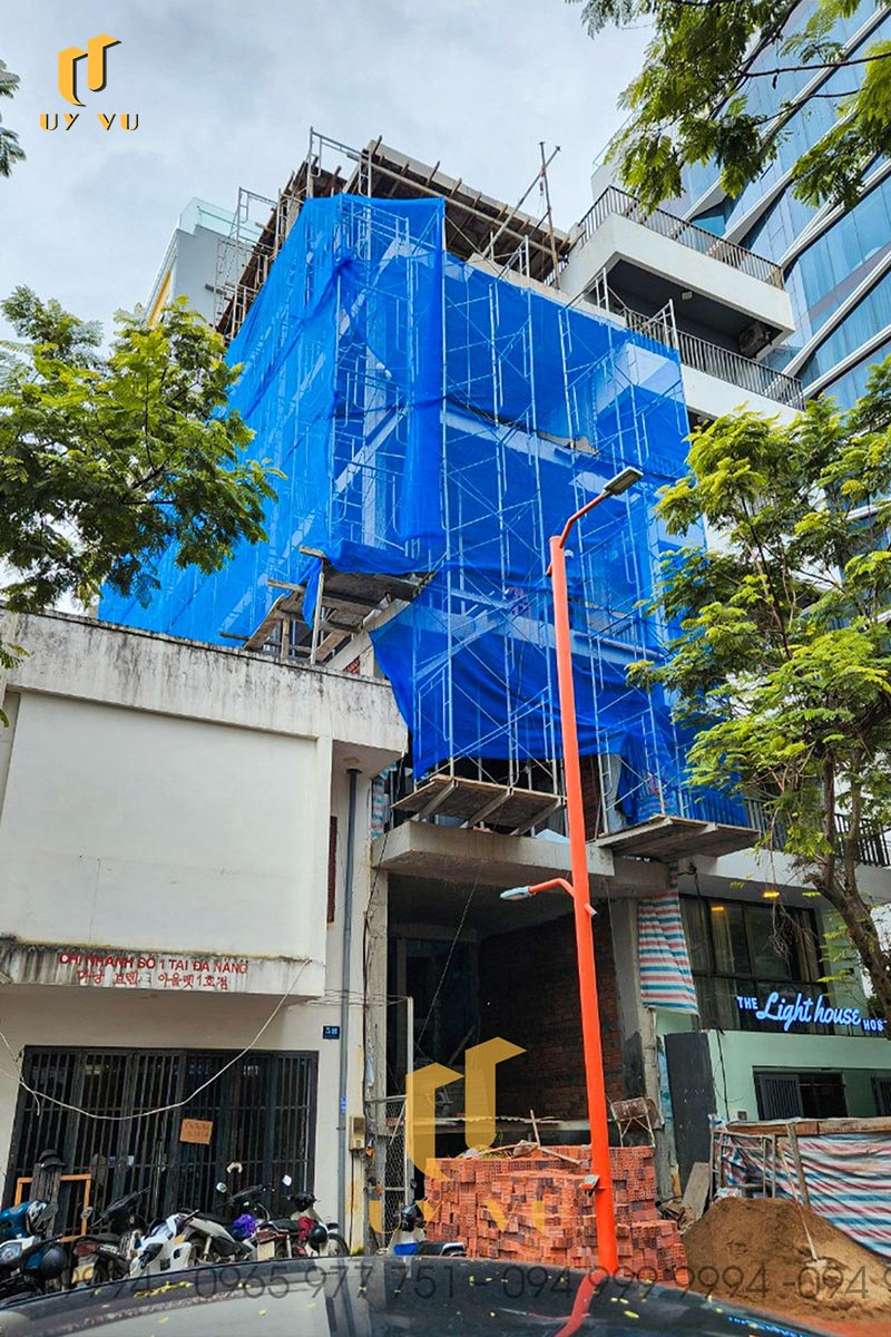 Thi công căn hộ 7 tầng - anh Kha tại Đà Nẵng